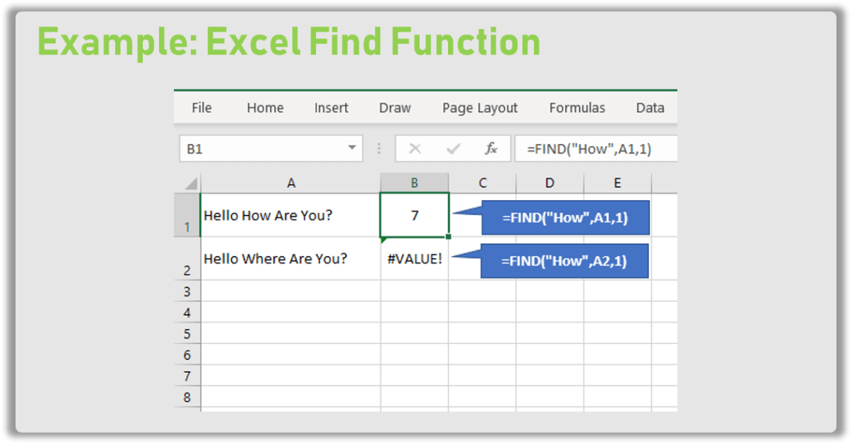 Excel FIND Function - Excel
