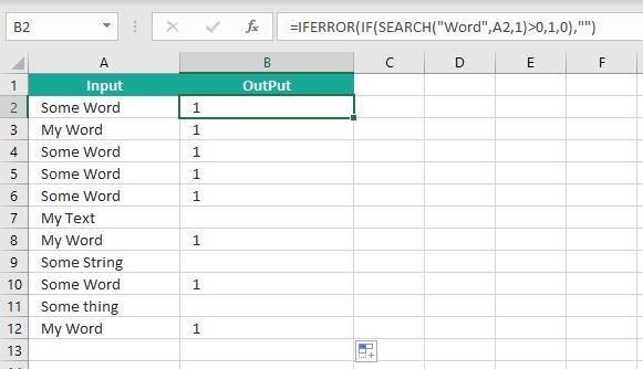 Excel If This Cell Contains 