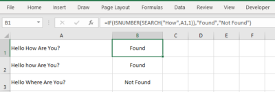 Excel If Cell Contains Text