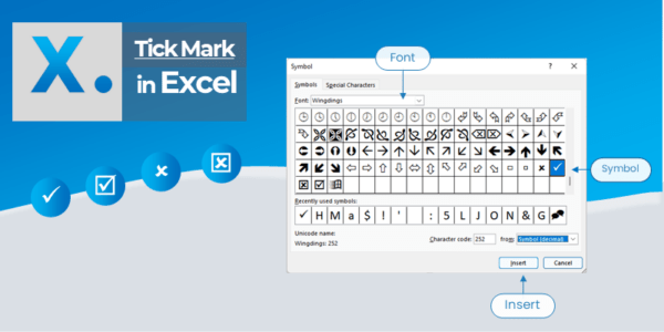 Tick mark in Excel | Excelx.com