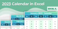 2023 Calendar in Excel | Excelx.com