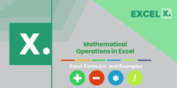 Basic Mathematical Operations in Excel | Excelx.com