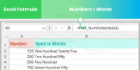 Convert Number to Words in Excel - Excel