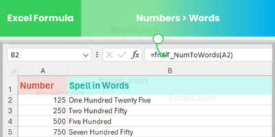 Convert Number to Words in Excel - Excel