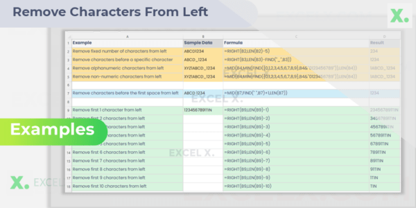 Excel Formula to Remove Characters From Left - Excel