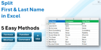 Split First and Last Name in Excel - Excel