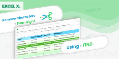 Excel Formula to Remove Characters From Right - Excel