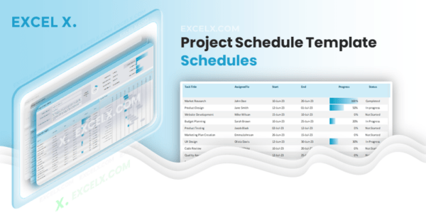 Project Schedule Template Excel (Free Download Included!) - Excel