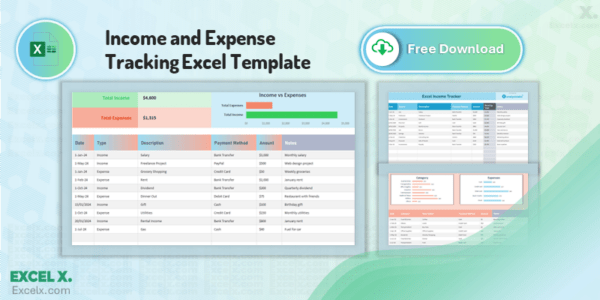 Top Income and Expense Tracking Excel Templates | Excelx.com