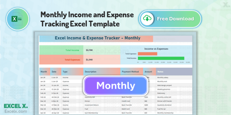 Top Income and Expense Tracking Excel Templates | Excelx.com