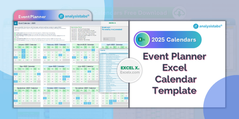 2025 Calendar Excel Templates (Free Download) | Excelx.com