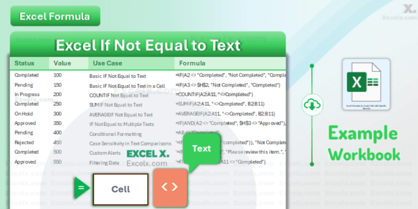 Excel If Not Equal to Text | Excelx.com