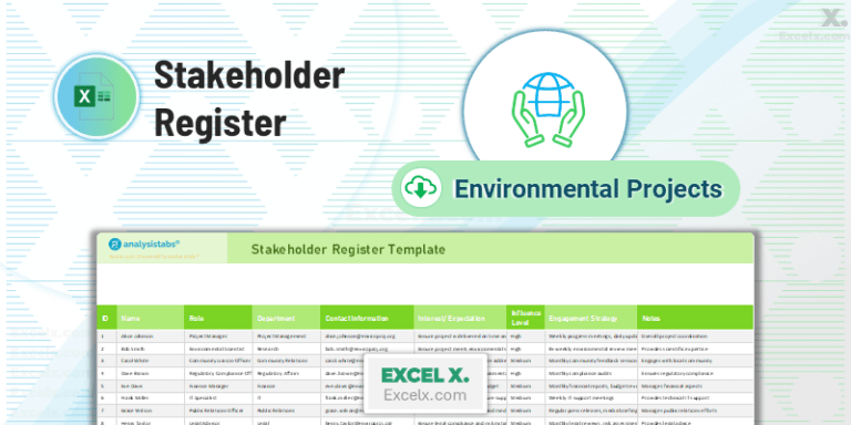 Top Stakeholder Register Templates (Free Download) | Excelx.com