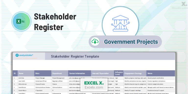 Top Stakeholder Register Templates (Free Download) | Excelx.com