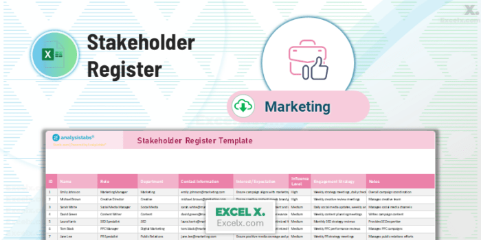 Top Stakeholder Register Templates (Free Download) | Excelx.com
