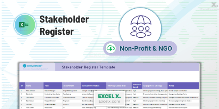 Top Stakeholder Register Templates (Free Download) | Excelx.com
