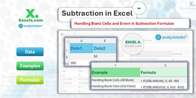 How To Subtract In Excel Step By Step Guide With Examples Excel 6449