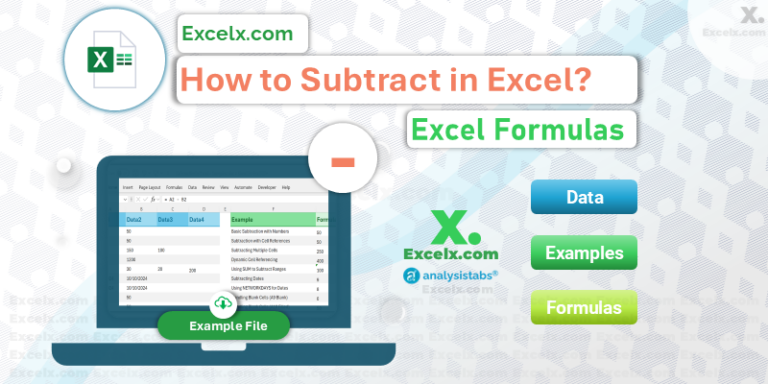 How to Subtract in Excel: Step-by-Step Guide with Examples - Excel