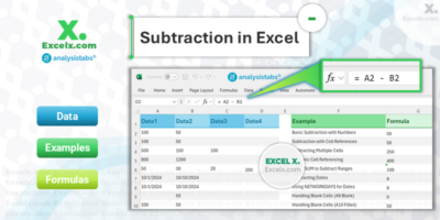 How to Subtract in Excel: Step-by-Step Guide with Examples - Excel