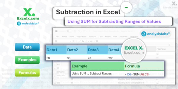 How To Subtract In Excel Step By Step Guide With Examples Excel
