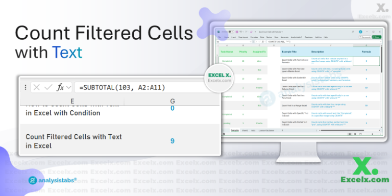 Count Cells With Text In Excel Top Functions And Formulas Excel