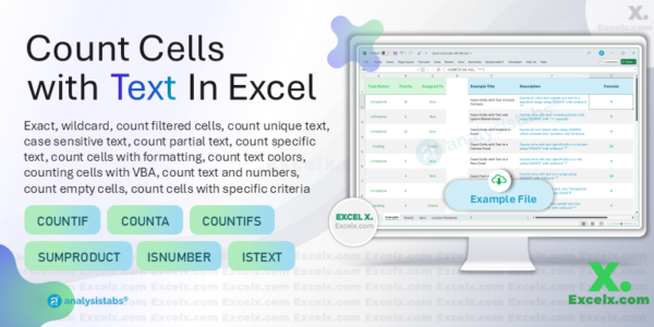 Count Cells With Text In Excel Top Functions And Formulas Excel