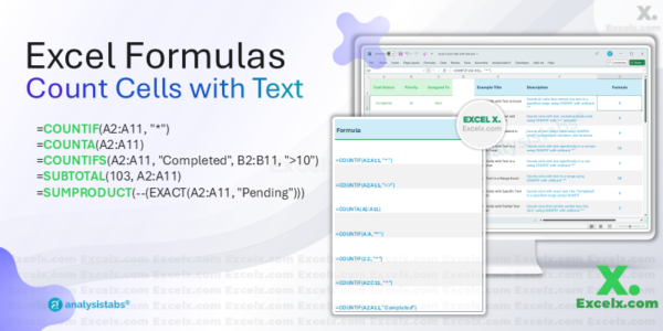 Count Cells With Text In Excel Top Functions And Formulas Excel