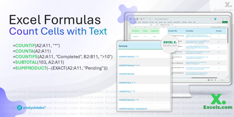 Count Cells with Text in Excel: Top Functions and Formulas - Excel