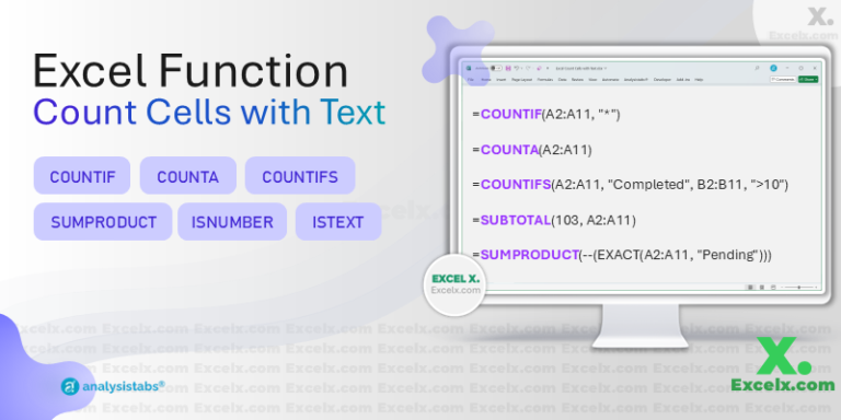 Count Cells with Text in Excel: Top Functions and Formulas - Excel