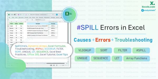Spill Error in Excel: Causes, Errors, and Troubleshooting - Excel