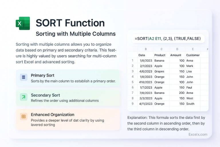 Mastering the Excel SORT Function: The Ultimate Guide | Excelx.com