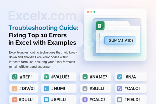 Top 10 Excel Errors And How To Fix Them Ultimate Excel Troubleshooting Guide Excel