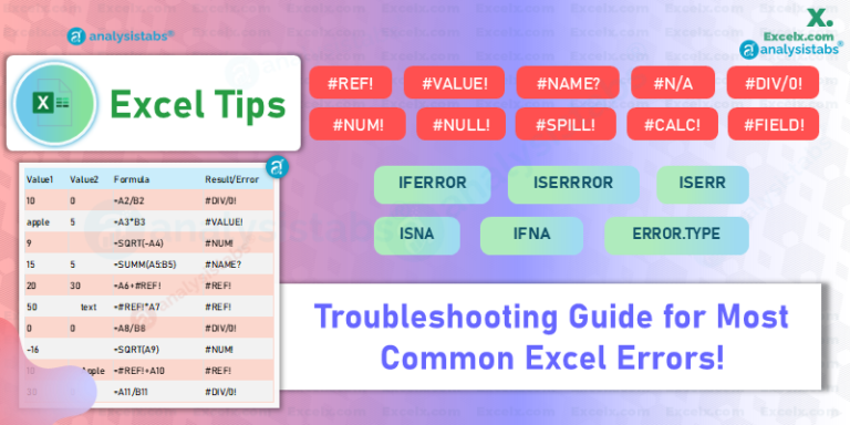 Top 10 Excel Errors and How to Fix Them: Ultimate Excel Troubleshooting Guide - Excel