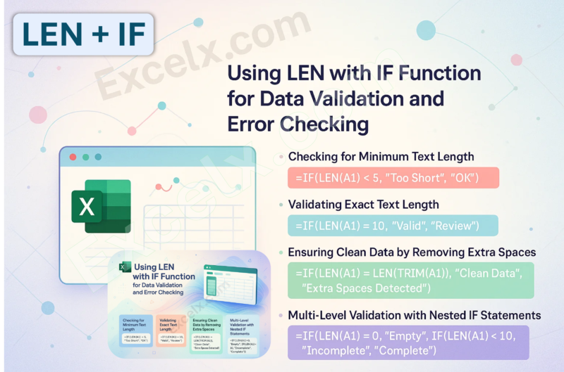 Using LEN And TRIM, LEFT, RIGHT, MID, FIND & SUBSTITUTE Functions: Advanced Excel Text ...