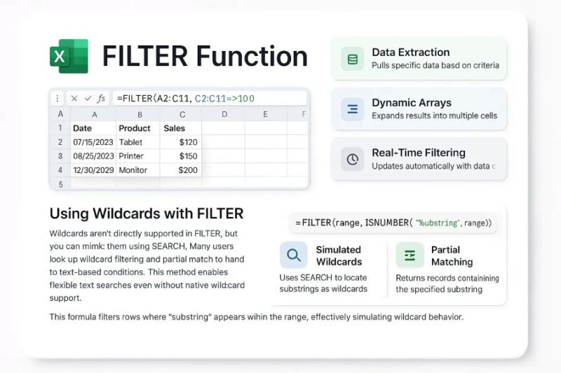 Excel FILTER Function Explained: Dynamic Data Extraction & Advanced ...