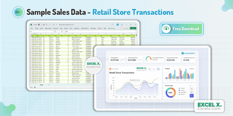 Sample Sales Data Excel Download – 5 Free Datasets | Excelx.com