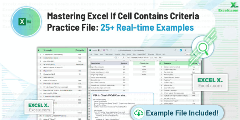 Excel IF Cell Contains: 25 Real-World Examples | Excelx.com