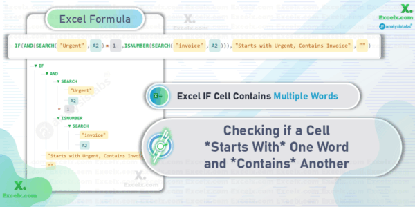 Excel IF Cell Contains Multiple Words: AND Logic Formulas | Excelx.com