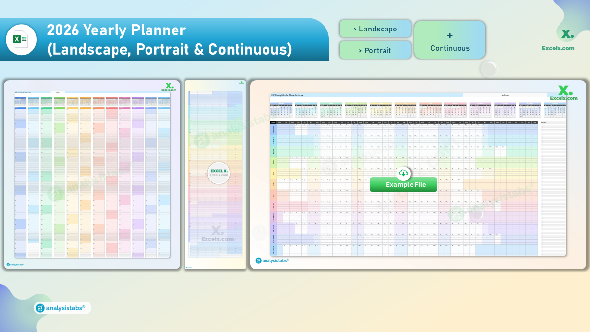 2026 Excel Calendar Templates: Free Download (w/ Week Numbers ...