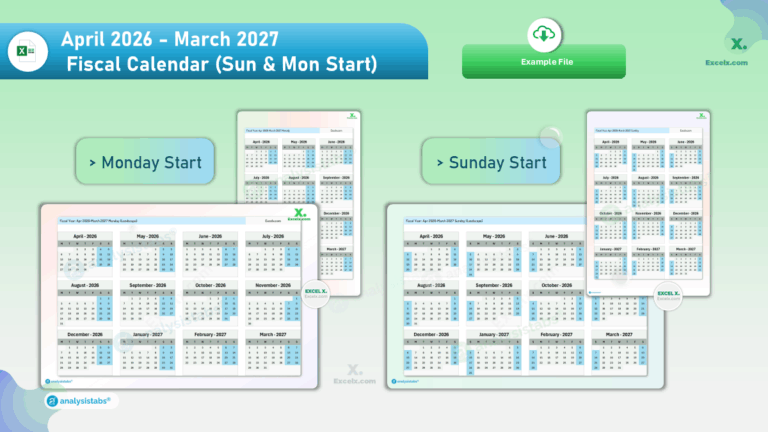 2026 Excel Calendar Templates: Free Download (w/ Week Numbers ...