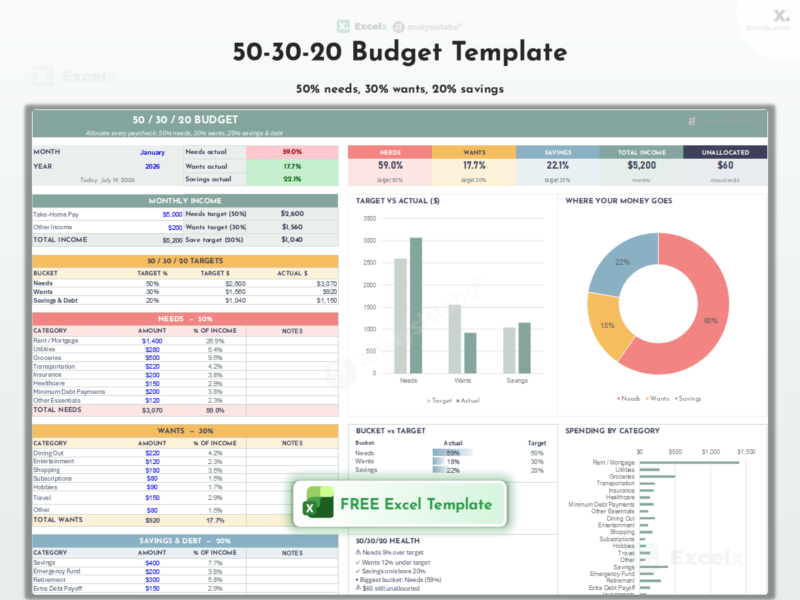 23 Budgeting Method Templates — 50/30/20, Zero-Based & More (2026)